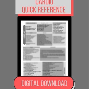 Medical Coding Cardiology ICD-10 Quick Reference Cheat Sheet Codes List ...