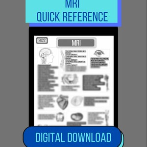 Medical Coding MRI CPT Quick Reference Cheat Sheet Codes List - Etsy