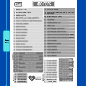 Medical Coding Modifier CPT Quick Reference Cheat Sheet Codes List - Etsy