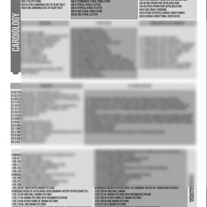Medical Coding Cardiology ICD-10 Quick Reference Cheat Sheet Codes List ...