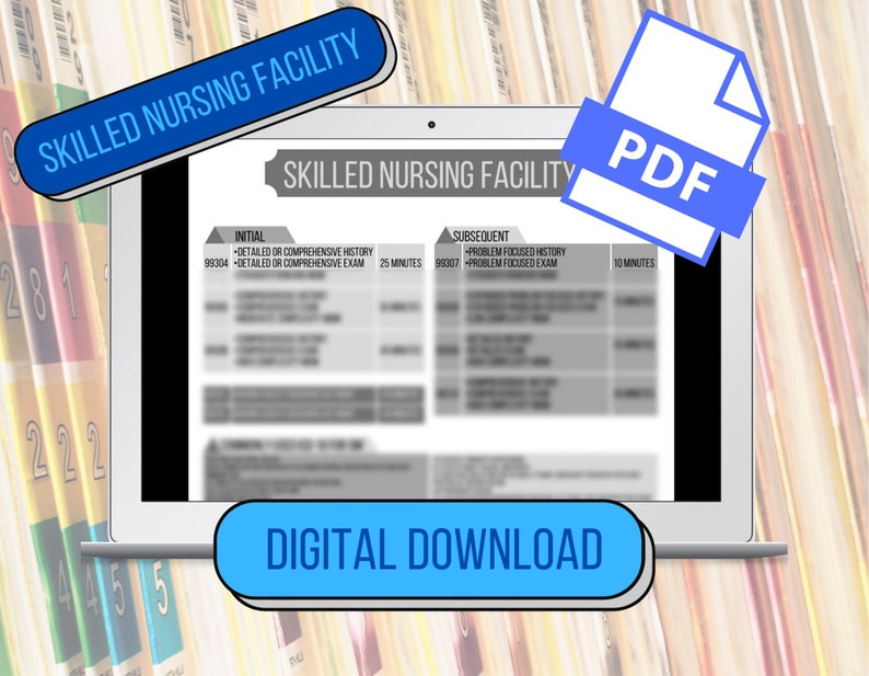 Medical Coding Skilled Nursing Facility SNF ICD-10 CPT Quick Reference Cheat Sheet Codes List - Etsy