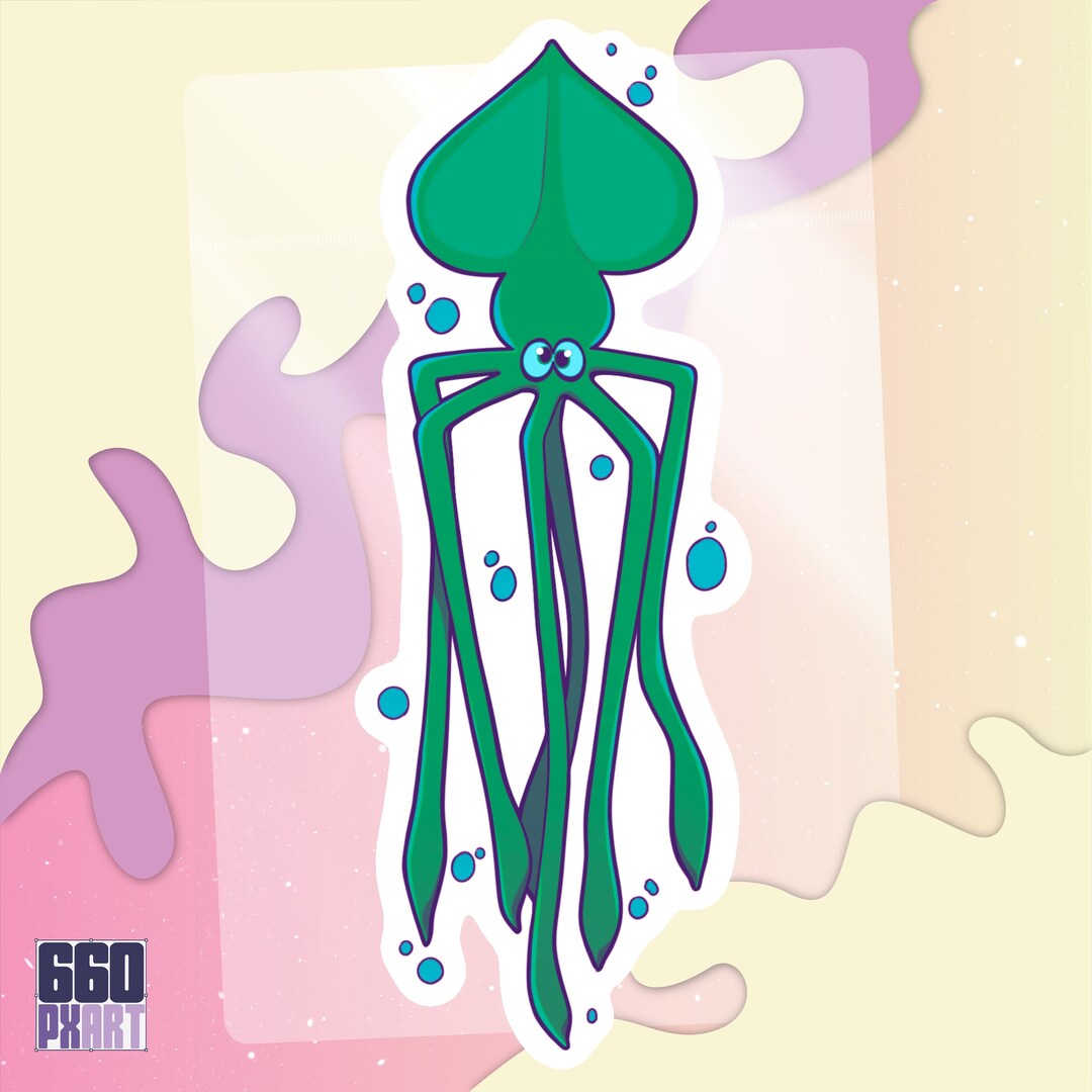 Elbow Squid- [holographic Sticker!] - Etsy