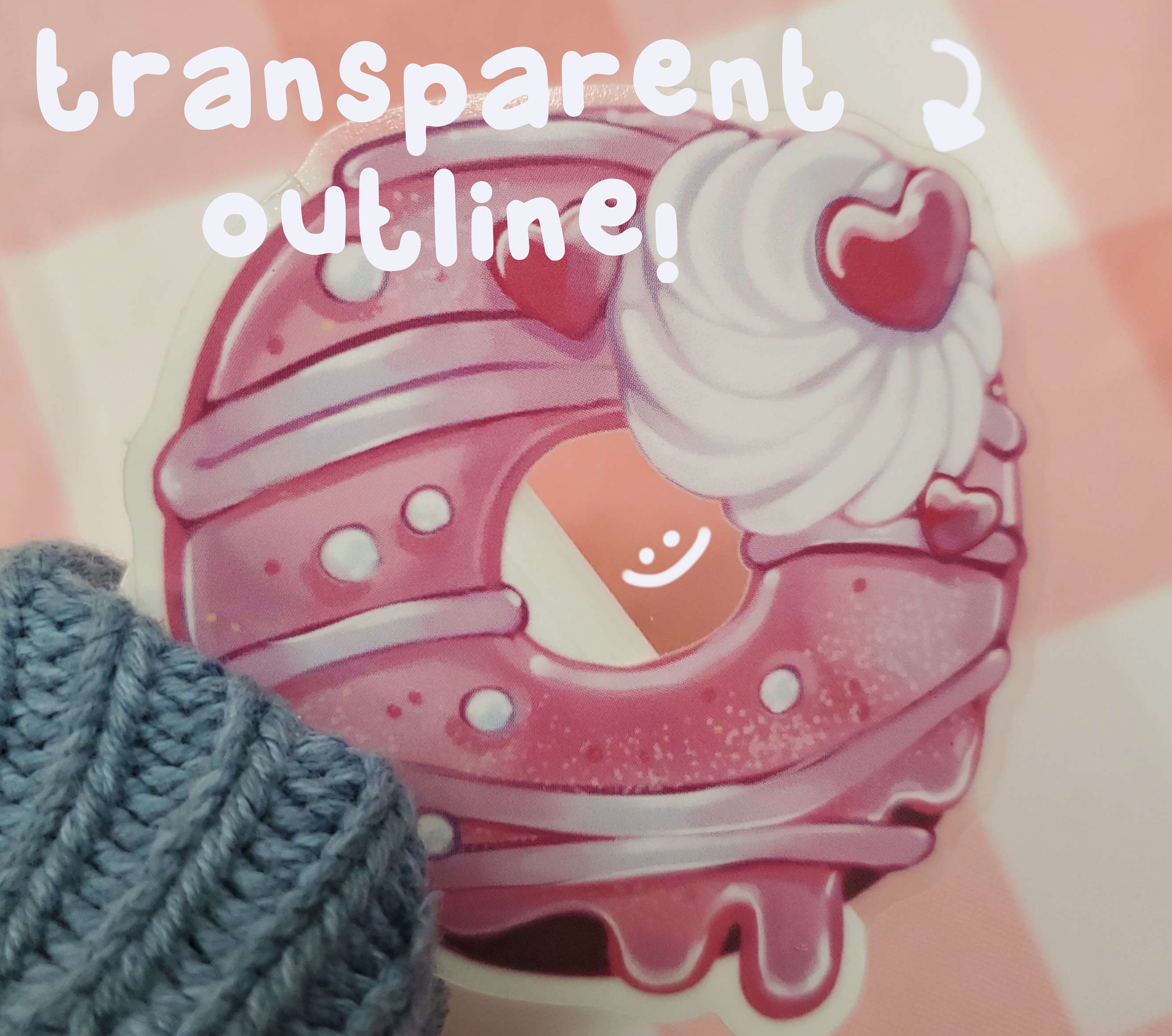 Heart Theme Kawaii Food Sticker Set- Transparent - Etsy