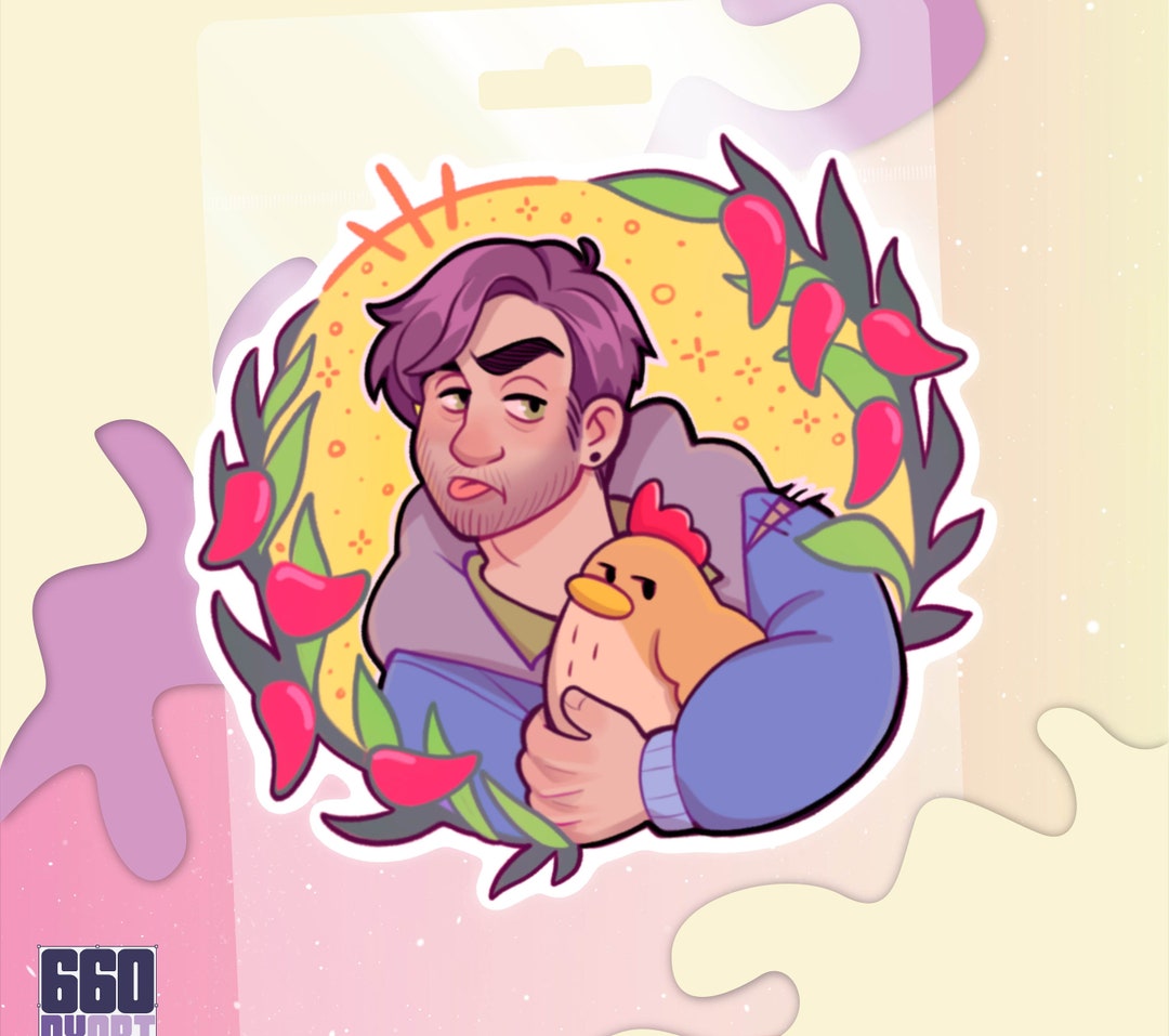 Shane and Chicken Stardew Valley Sticker - Etsy