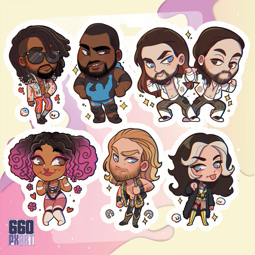 Wrestler Sticker Series 2 - Etsy