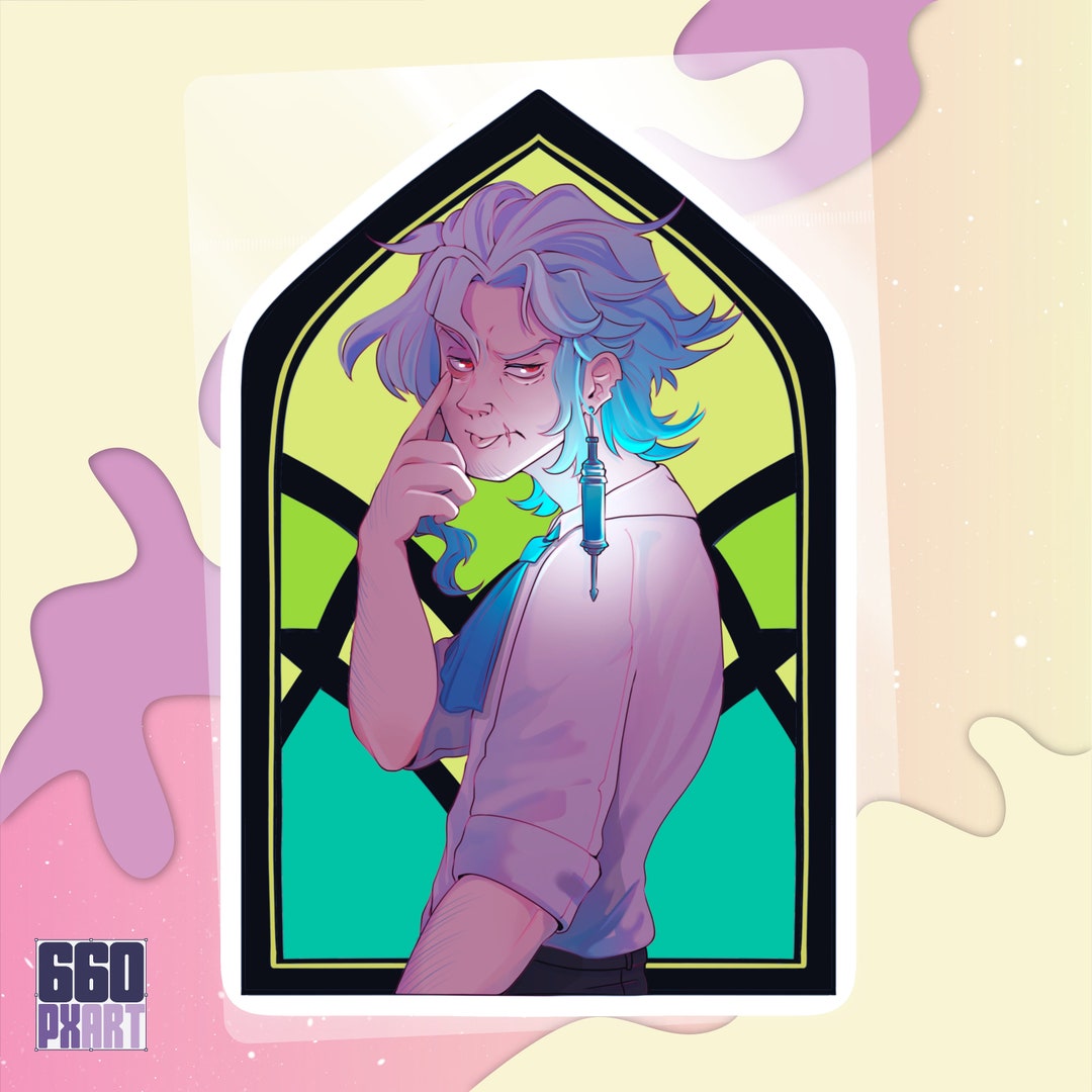 B-GRADE Dottore - Genshin Impact Mirror Sticker - Etsy