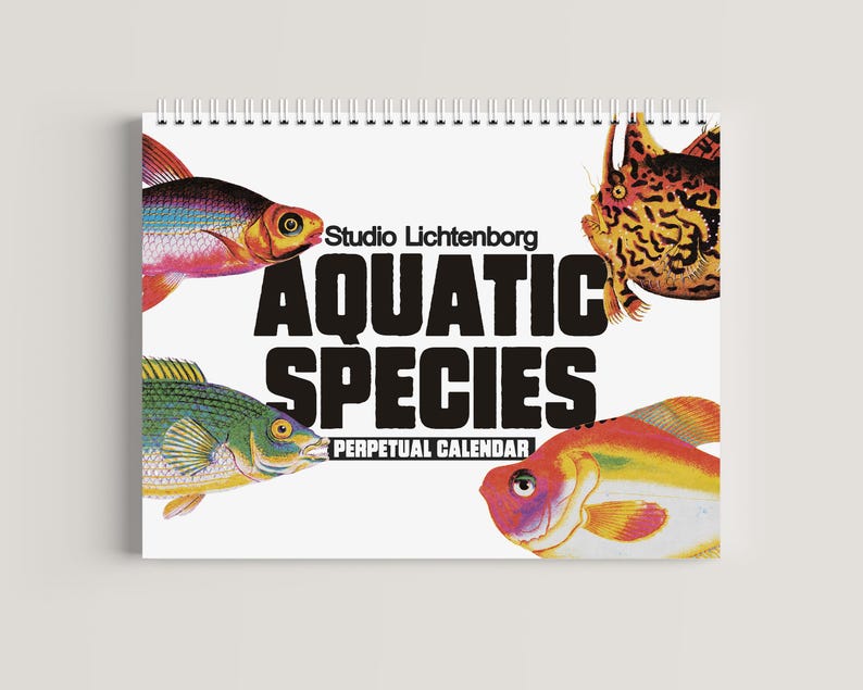 Aquatic Species Perpetual Calendar by Studio Lichtenborg - Etsy