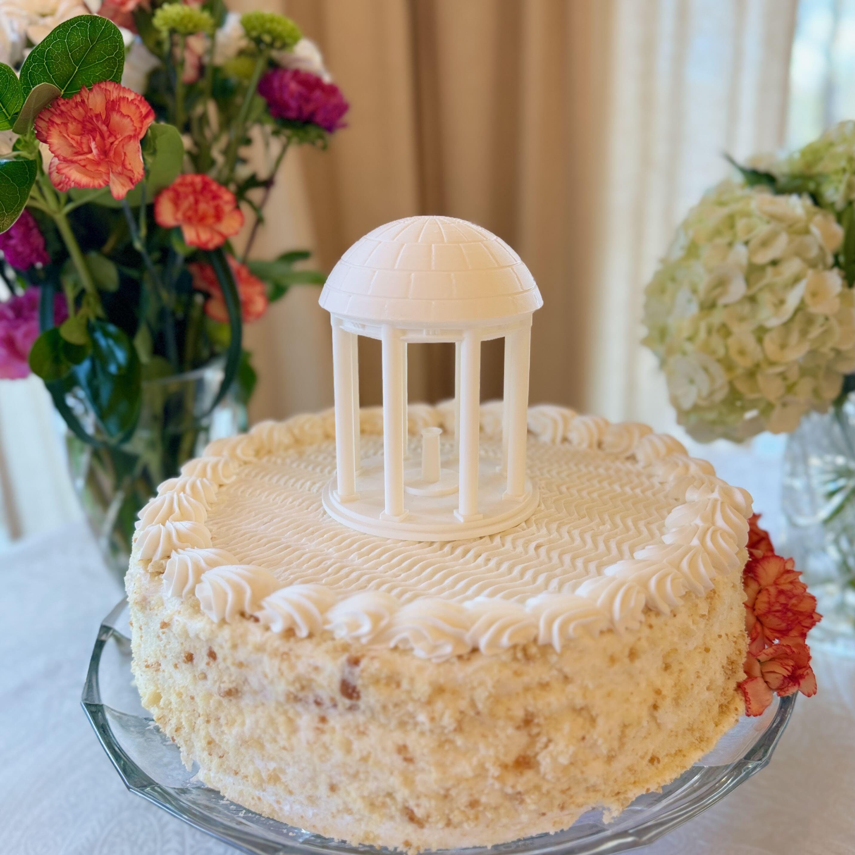UNC Old Well Cake Topper: Tar Heels Graduation Party Decor, UNC Chapel ...
