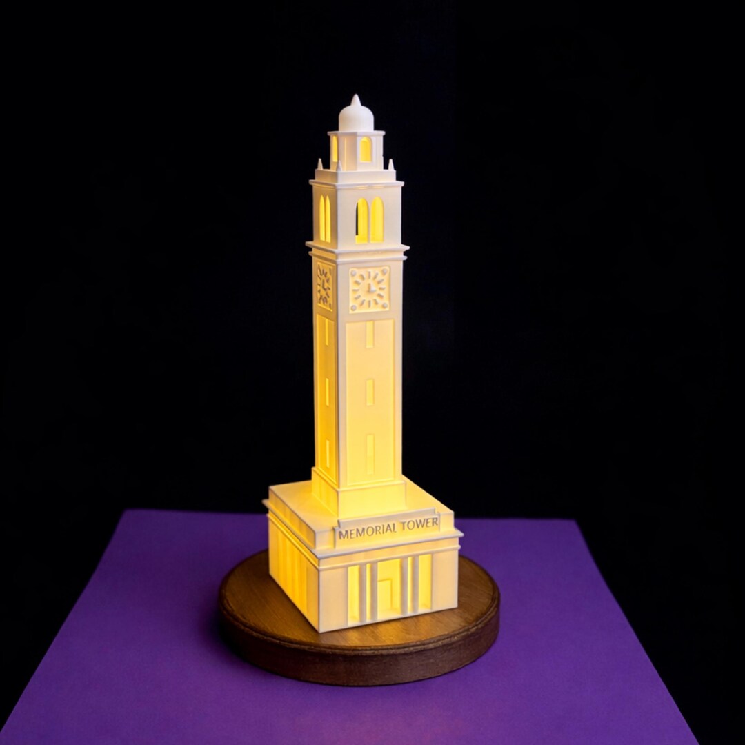 LSU Graduation Gift – Lighted Memorial Tower Figurine – 3D Printed ...