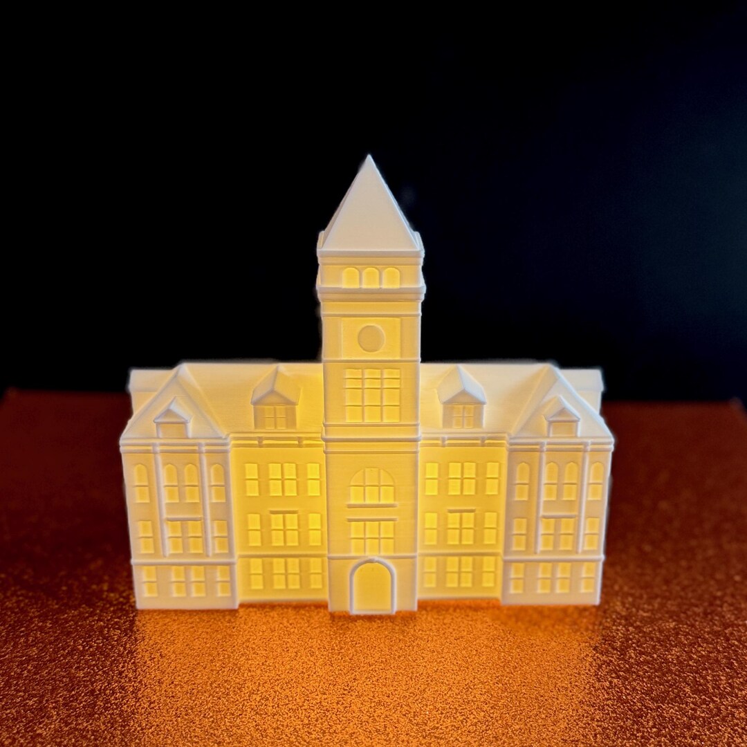 Clemson Figurine With LED Light – 3D Printed Tillman Hall Alumni Gift ...