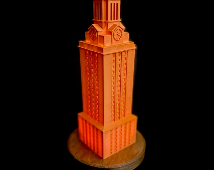 UT Tower Desk Lamp | Austin Texas Skyline Downtown Building Model - Etsy