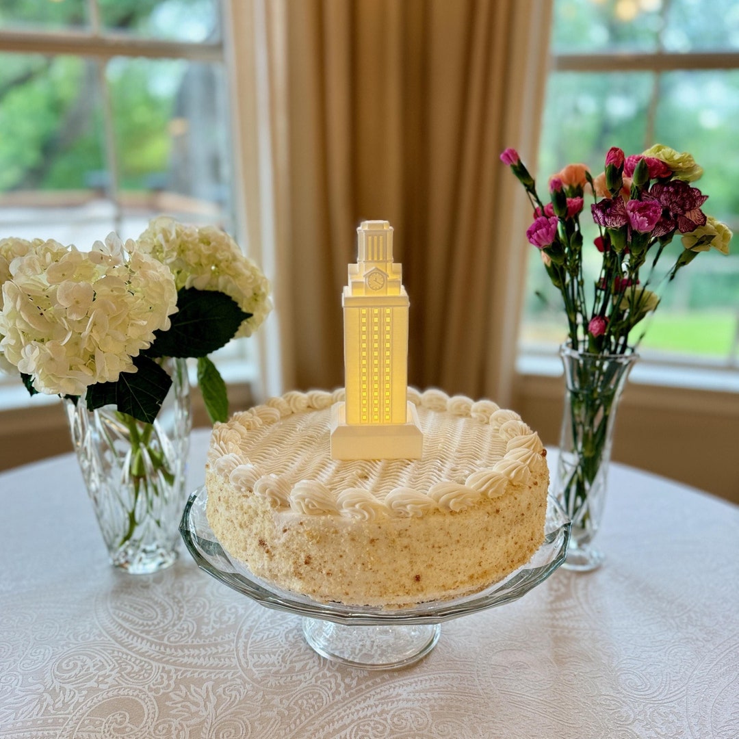 University of Texas Cake Topper Light Featuring the UT Tower: Texas ...