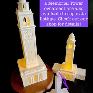 LSU Tigers Decor, Lighted Memorial Tower LSU Cake Topper, LSU Party ...