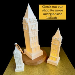 Georgia Tech Ornament, Tech Tower Georgia Tech Gift, Georgia Tech ...
