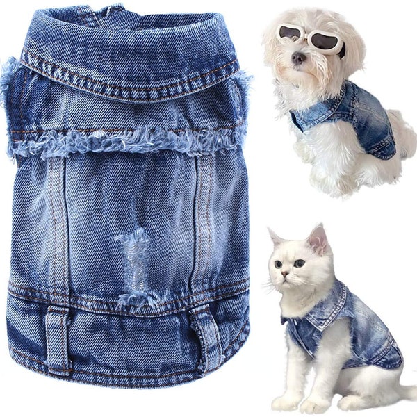 Denim Dog Jacket - Etsy