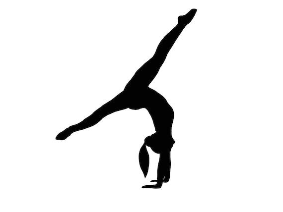 Gymnastics Acrobat Silhouette | Etsy