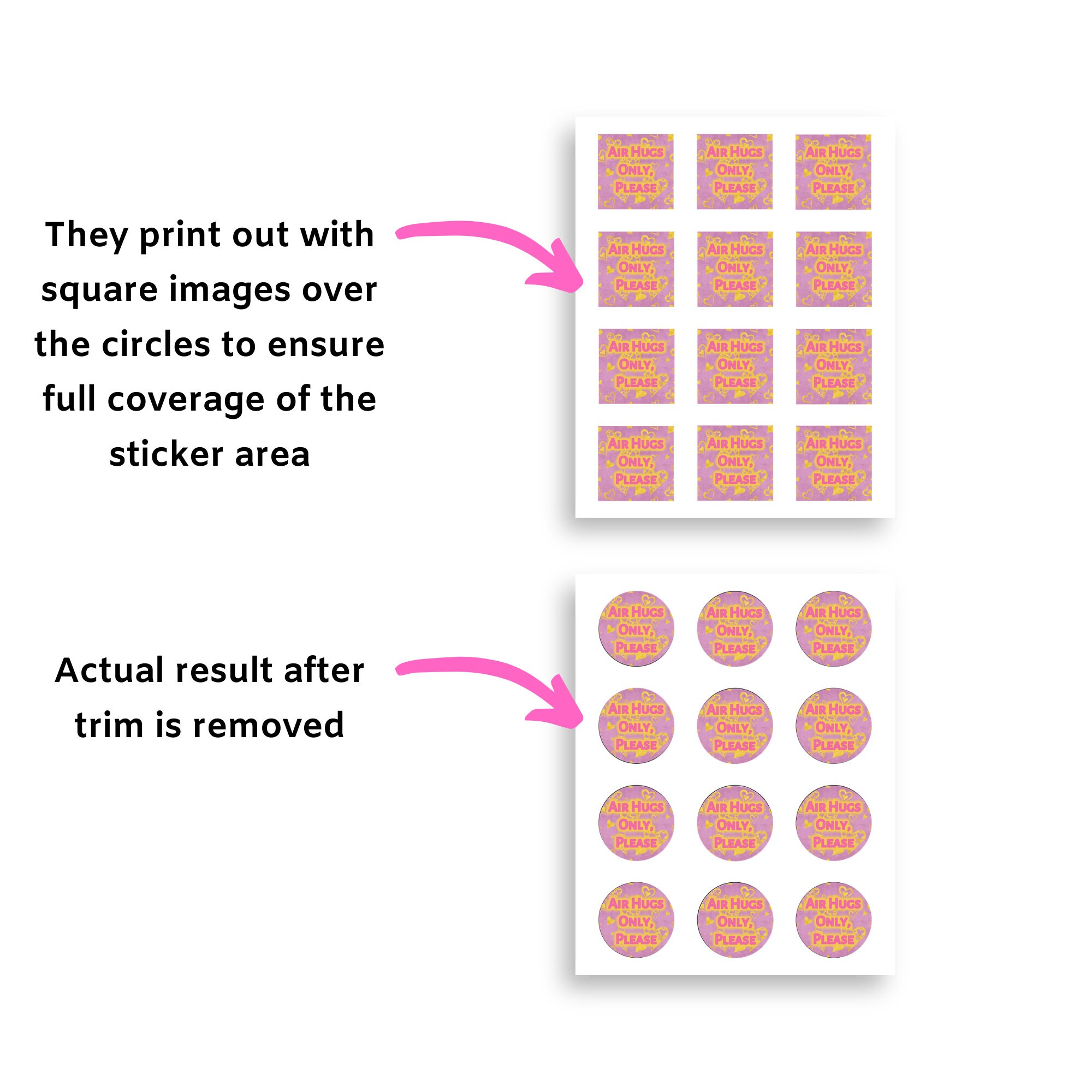 Printable Stickers Template for Greetings at Meetings or Parties air ...