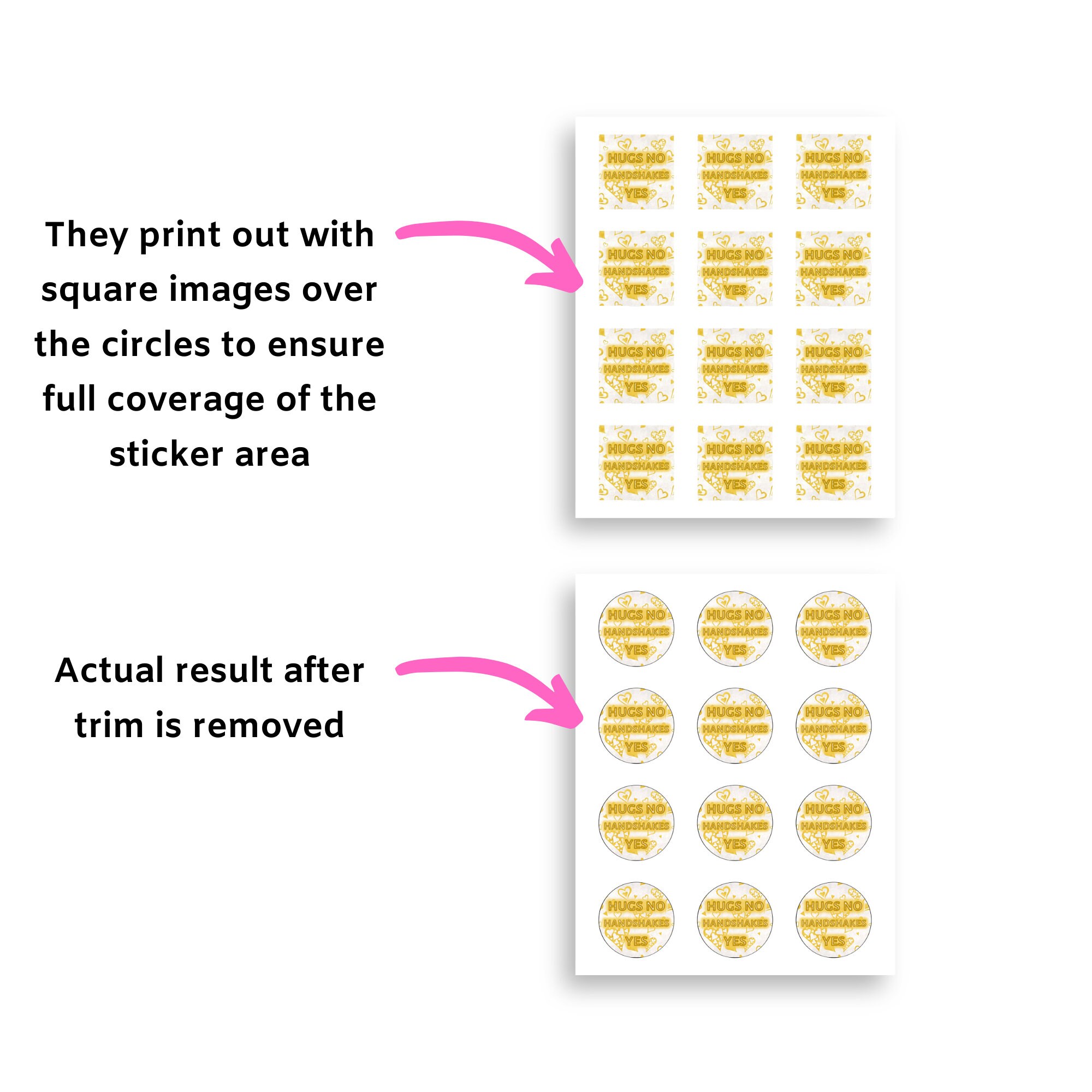 Printable Stickers Template for Greetings at Meetings or Parties hugs ...