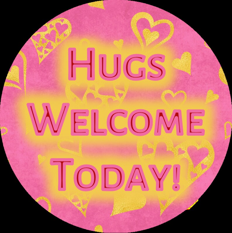 Printable Stickers Template for Greetings at Meetings or Parties hugs ...