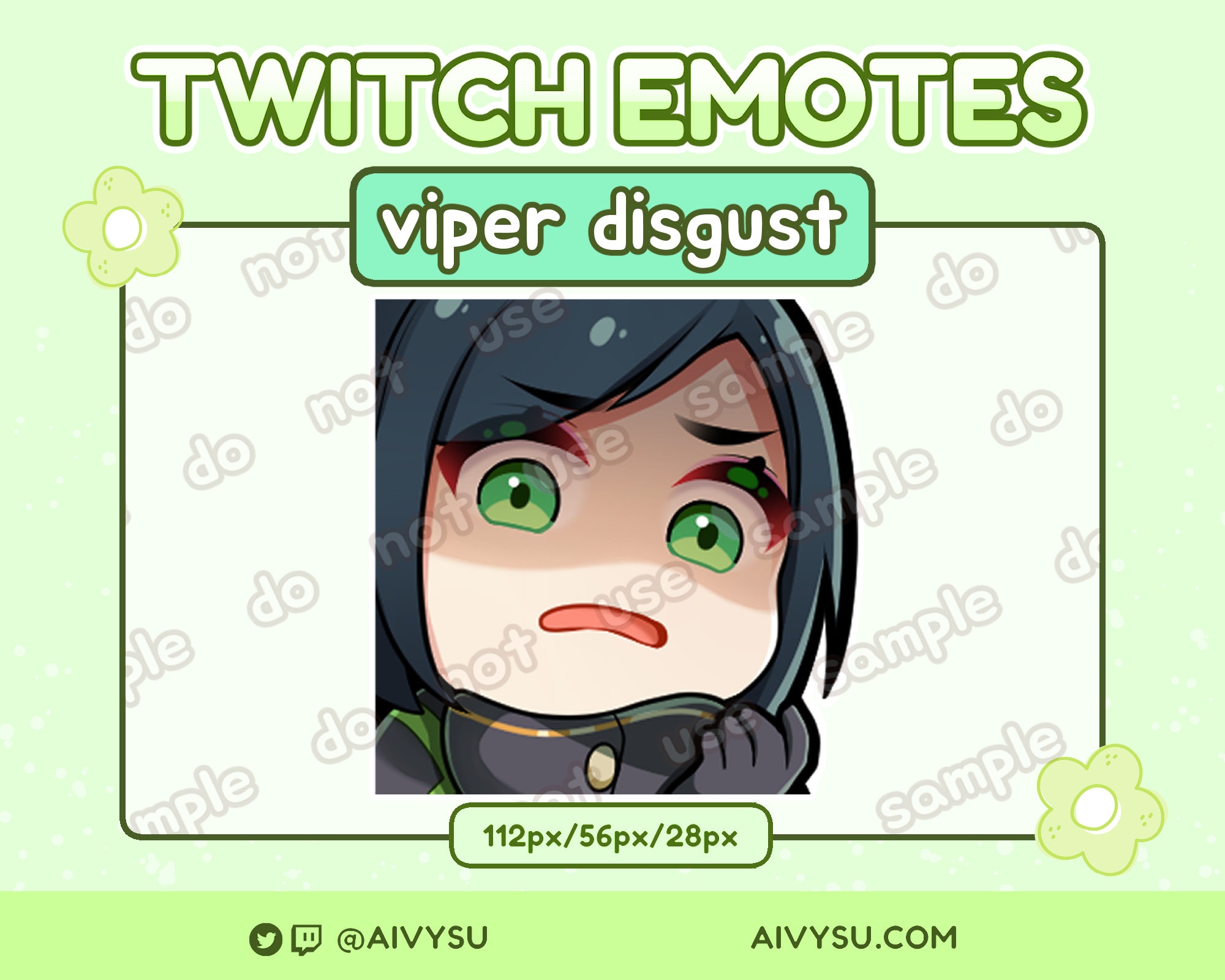 Valorant Viper Disgust Emote Twitch/discord - Etsy