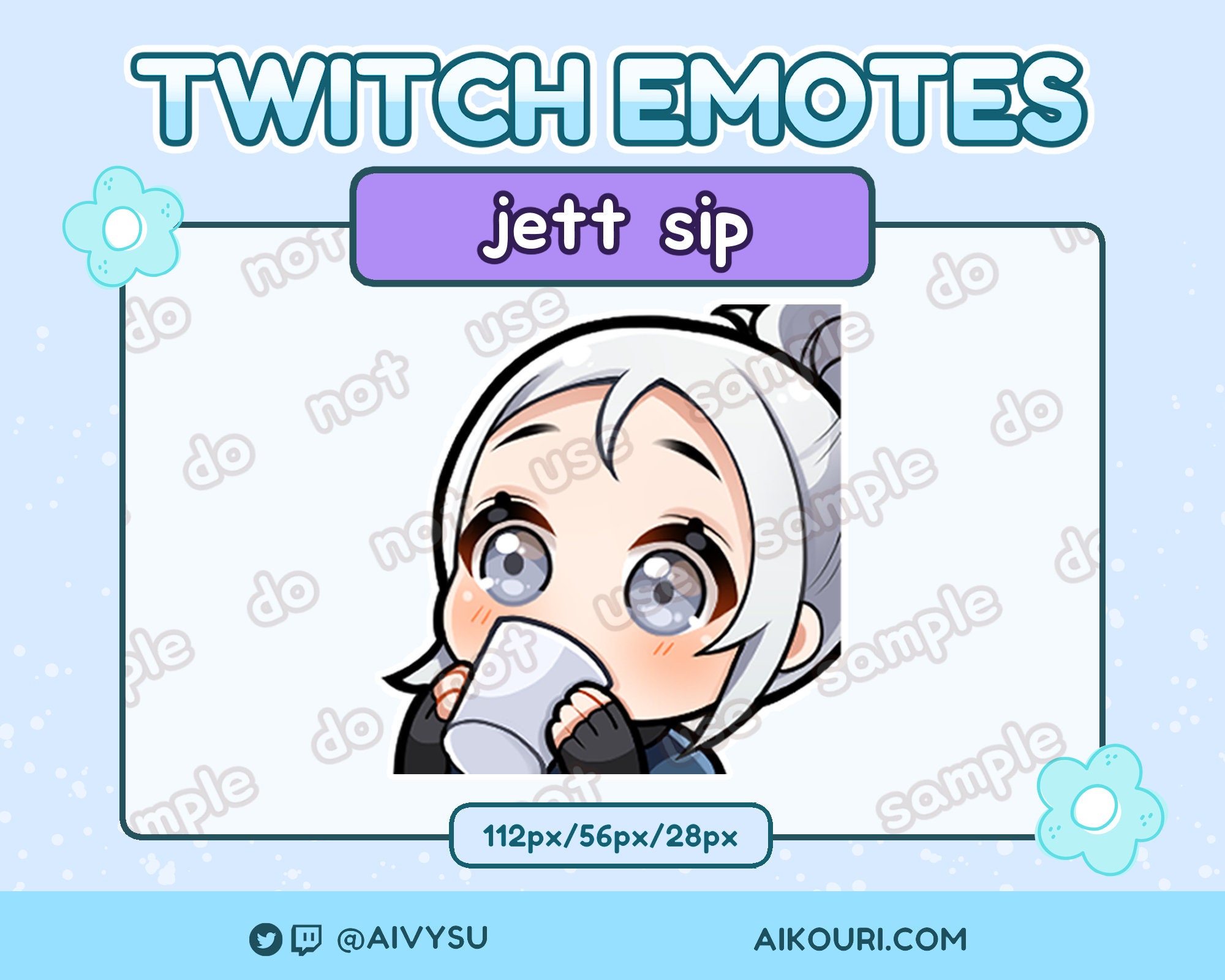 Valorant Jett Sip Emote - Twitch/discord - Etsy Canada