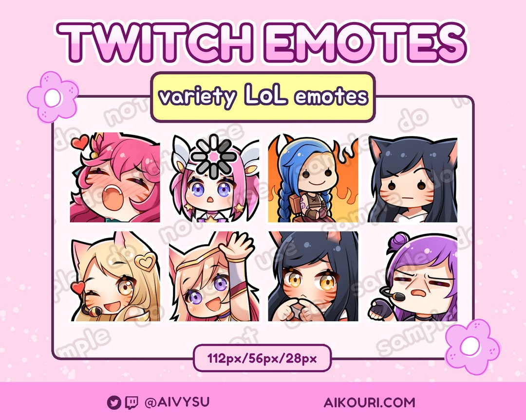 League of Legends Set of 8 Emotes - Twitch/discord - Etsy