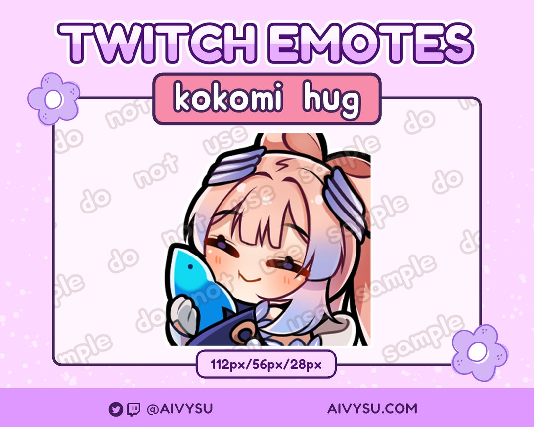 Genshin Impact Kokomi Hug Emote Twitch/discord - Etsy