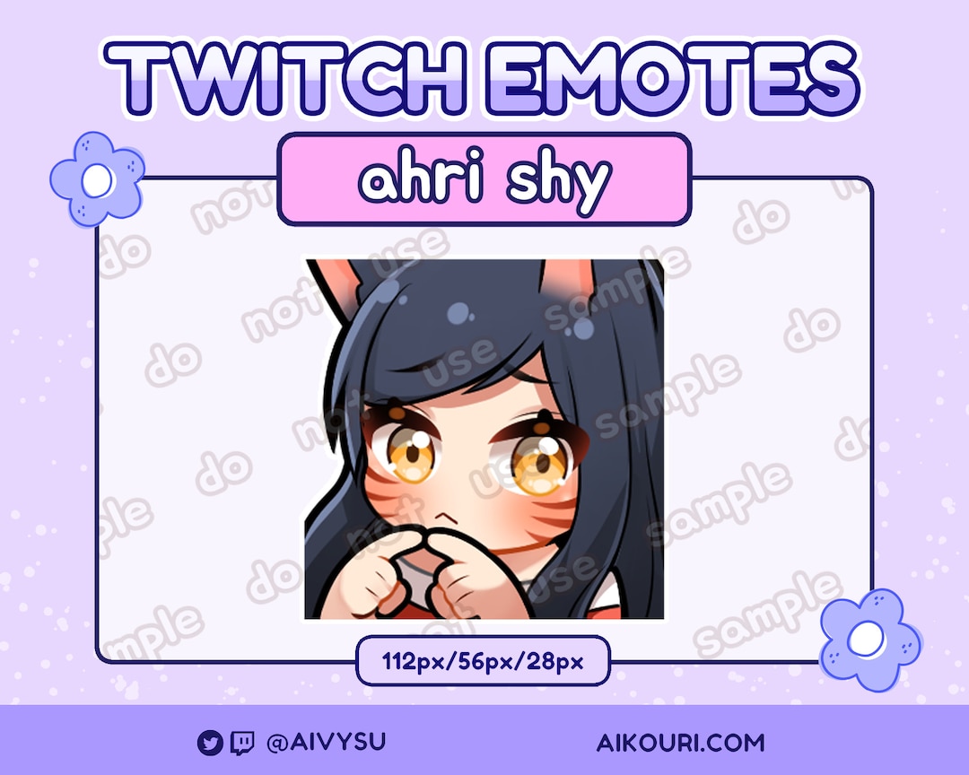 League of Legends Ahri Shy Emote - Twitch/discord - Etsy