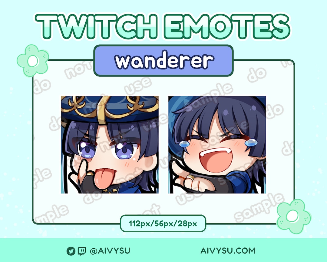Genshin Impact Wanderer/scaramouche Emotes - Twitch/discord - Etsy