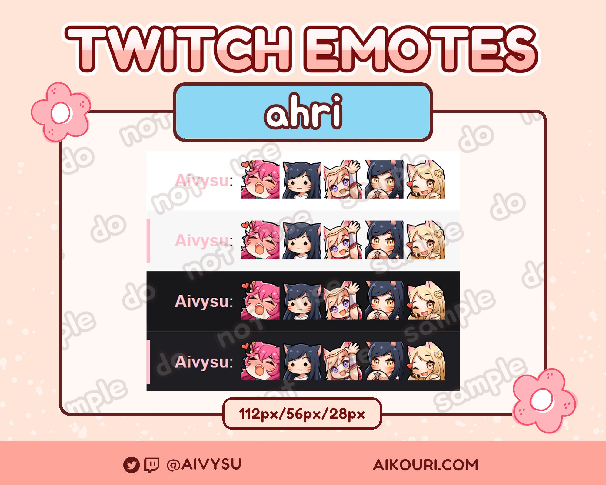 League of Legends Ahri Emote Set - Twitch/discord - Etsy