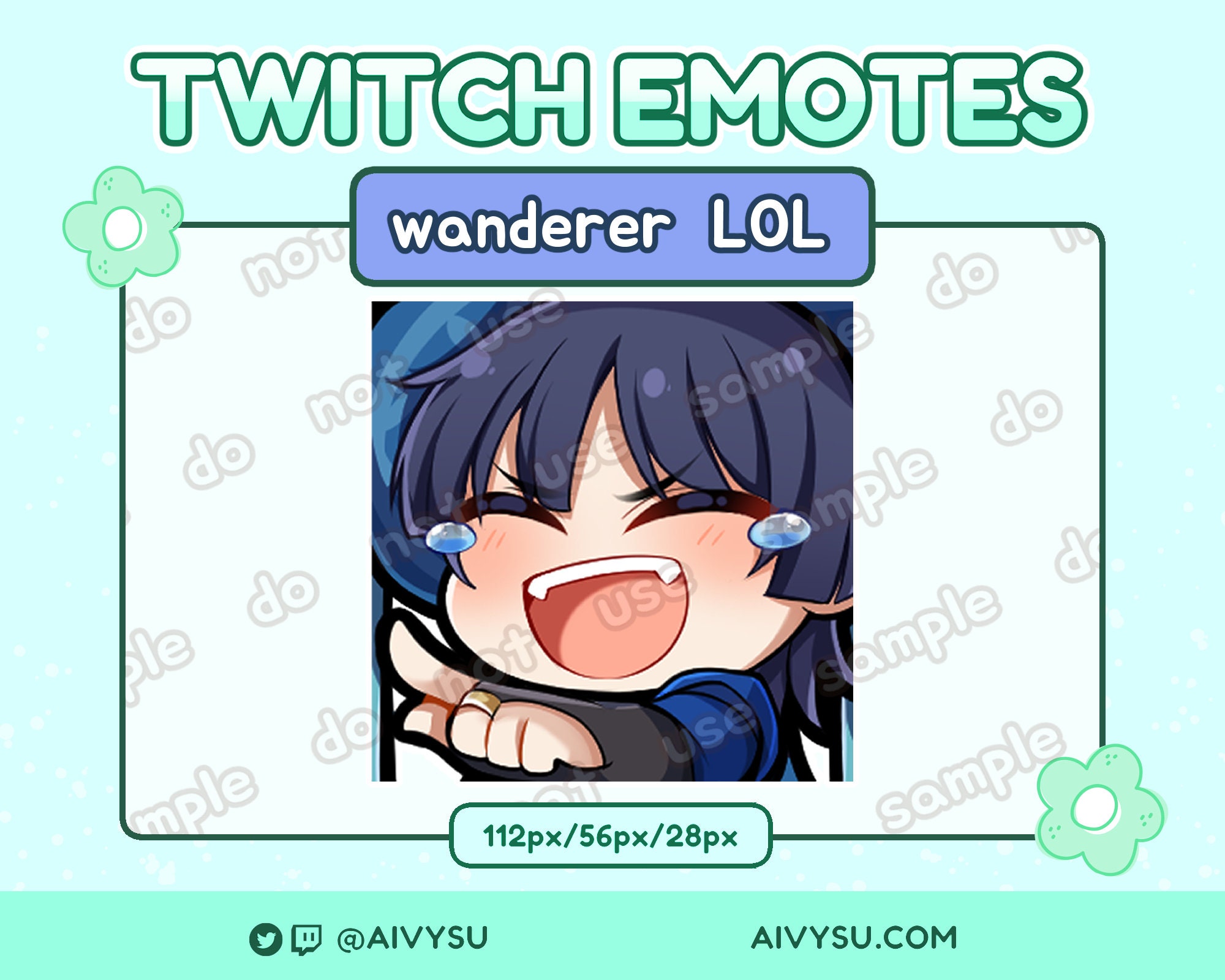 Genshin Impact Wanderer/scaramouche LOL Emote Twitch/discord - Etsy