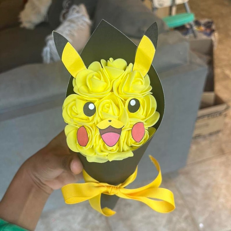 Pikachu Rose Bouquet - Etsy