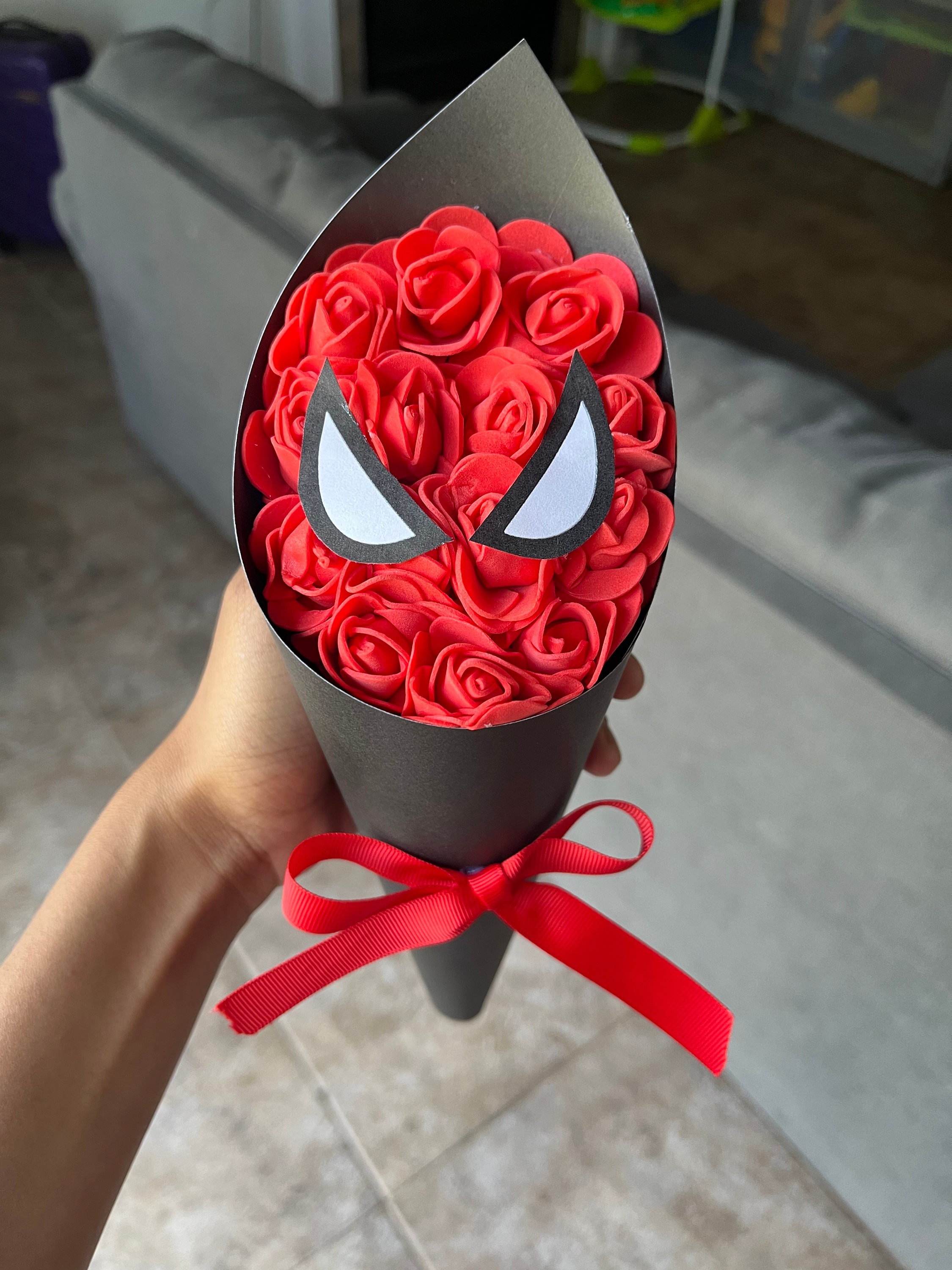 Spider-man Rose Bouquet - Etsy