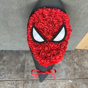 Large Spiderman Rose Bouquet - Etsy