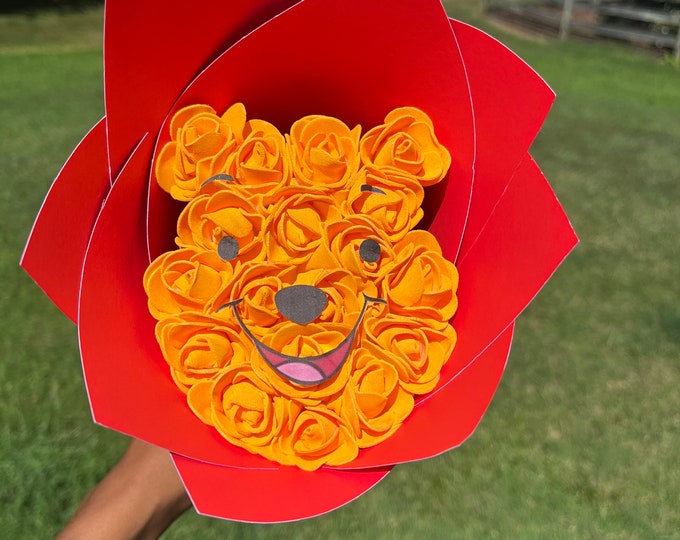 Winnie the Pooh Rose Bouquet Custom Rose Bouquets - Etsy