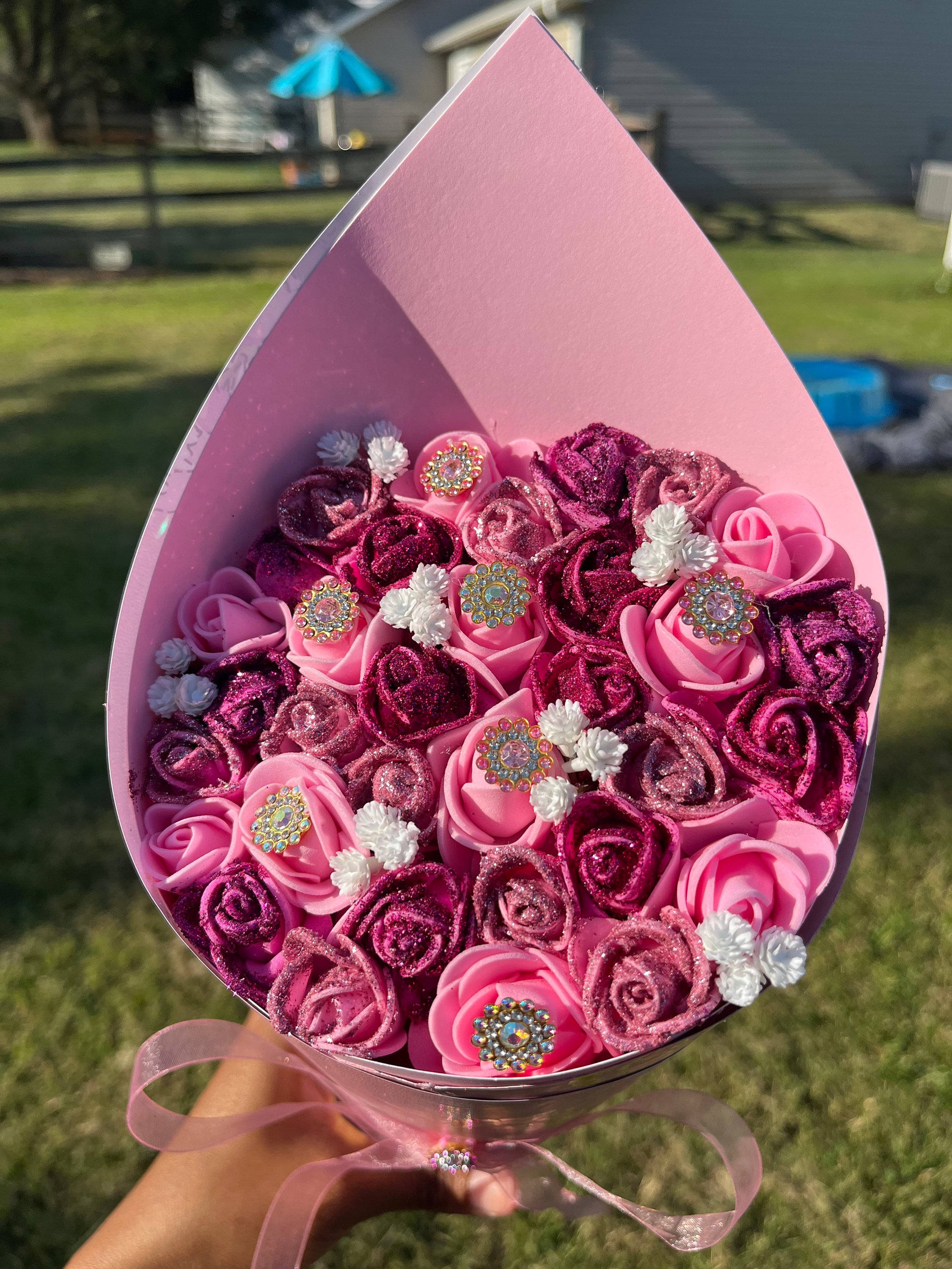 Glitter Roses Bouquet - Etsy