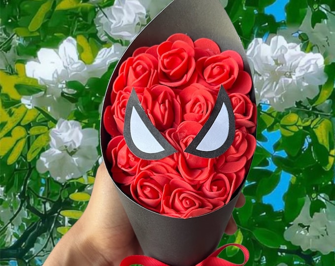 Spider-man Rose Bouquet - Etsy