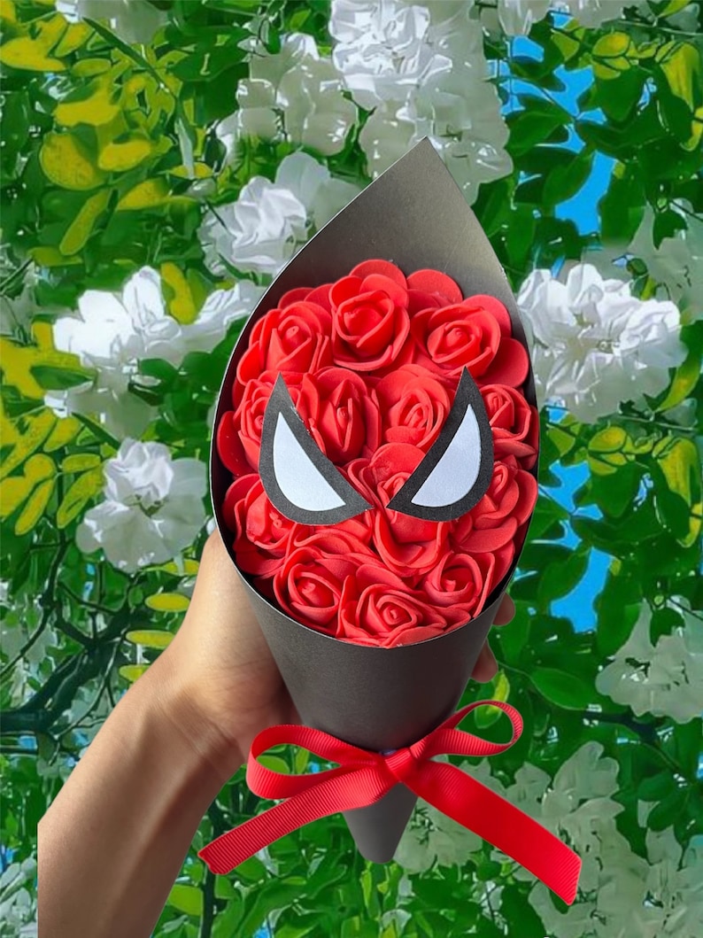 Spider-man Rose Bouquet - Etsy