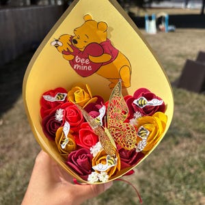 Winnie the Pooh Rose Bouquet | Custom Rose Bouquets - Etsy