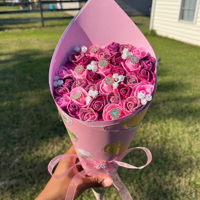 Glitter Roses Bouquet - Etsy