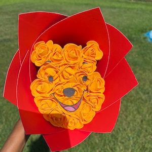Winnie the Pooh Rose Bouquet Custom Rose Bouquets - Etsy