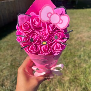 Pink Kitty Rose Bouquet - Etsy