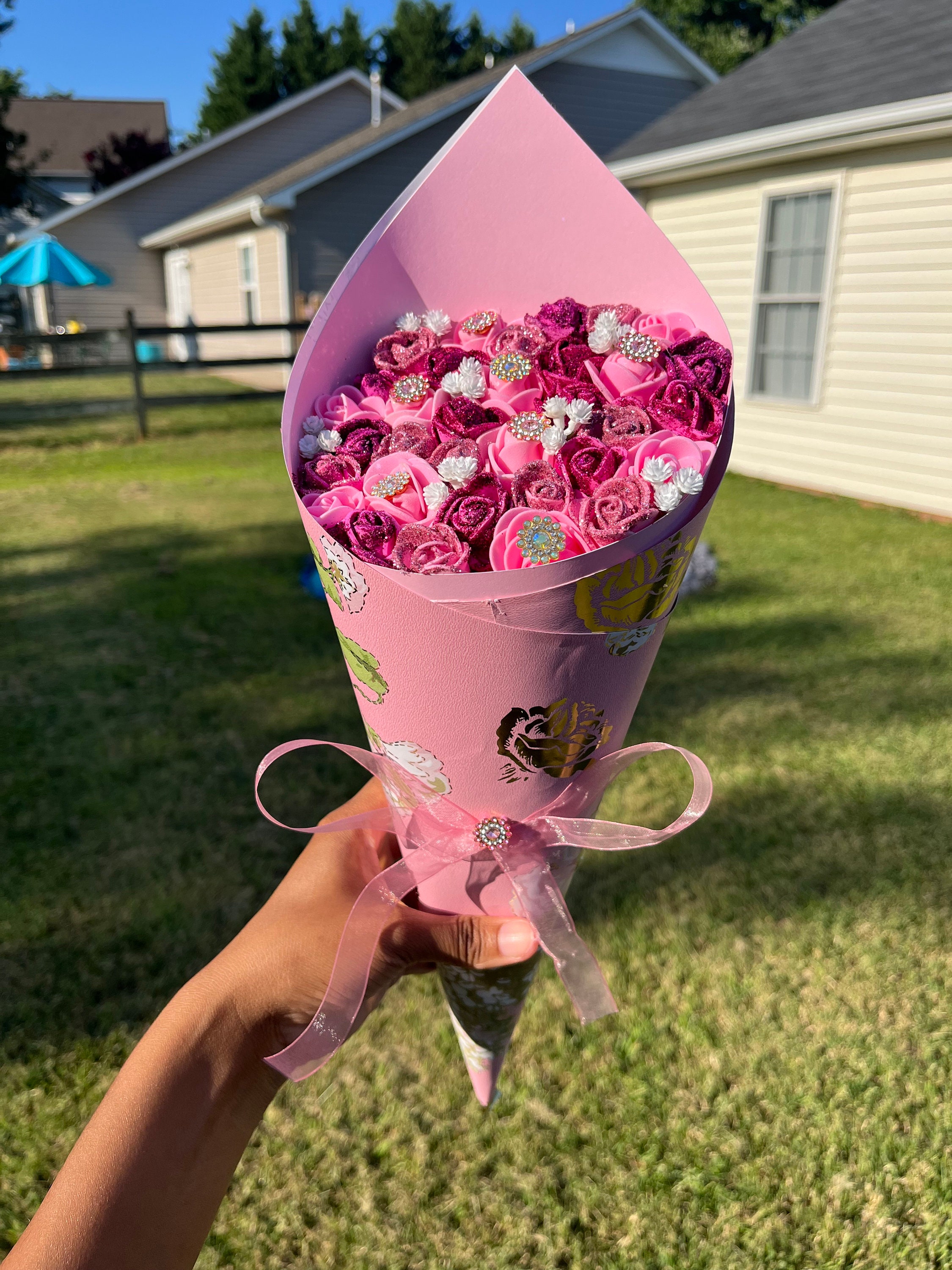 Glitter Roses Bouquet - Etsy