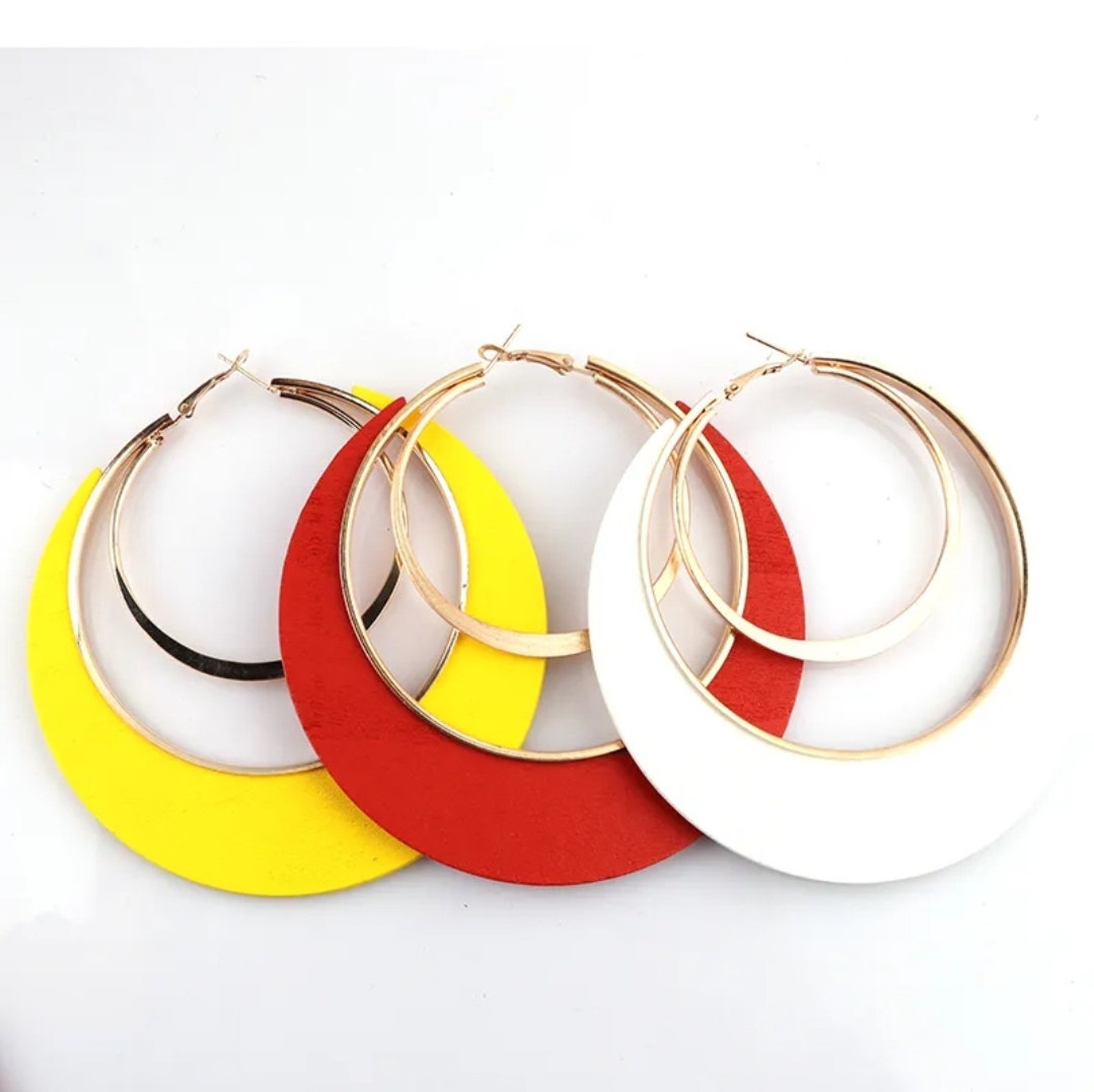 Big Earrings, Bold, Hoop Earrings, Round Earrings - Etsy