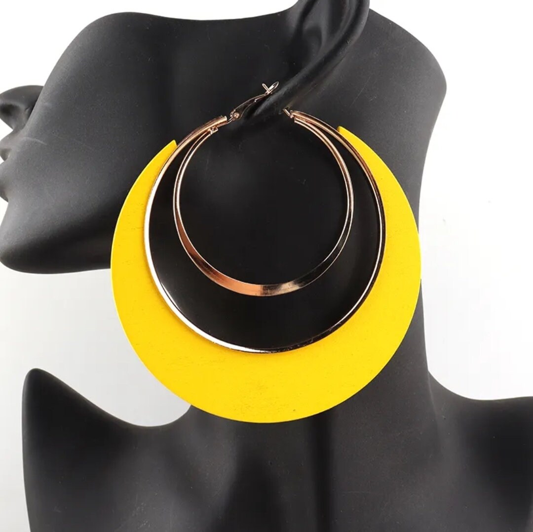 Big Earrings, Bold, Hoop Earrings, Round Earrings - Etsy