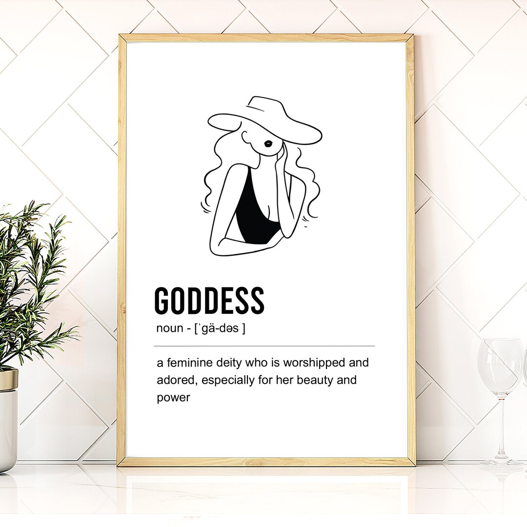 Goddess Definition Printable Wall Art, Divine Feminine Wall Art, Girl ...