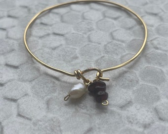 Garnet Pearl 22K Gold Plated Zircone AAA Premium Gemstone Jewelry ...