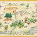 Winnie the Pooh Colorized Original Map Print digitally Enhanced From ...