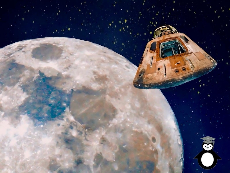 Apollo 11 First Moon Landing Digital Backdrop, Lunar Module, Space ...