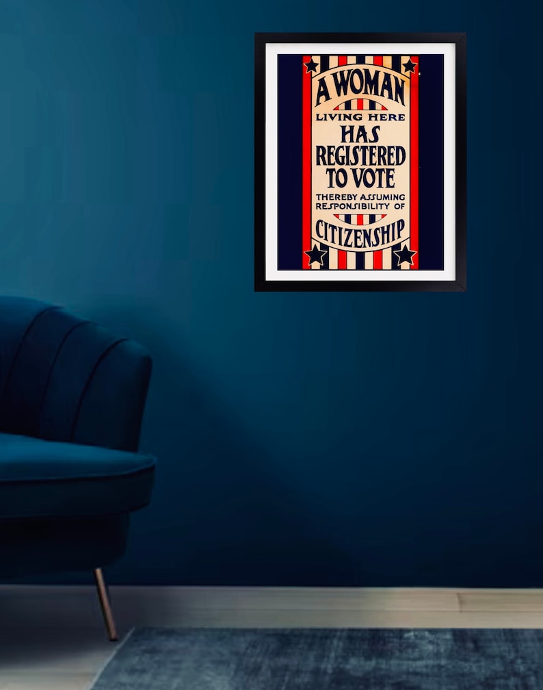 A Woman Living Here Has Registered to Vote Digitally Remastered Digital ...